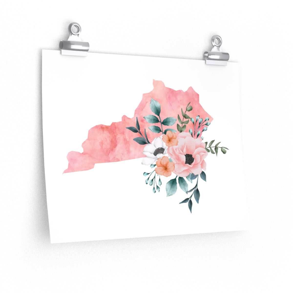 Kentucky Premium Matte Poster State of Kentucky Watercolor - Etsy