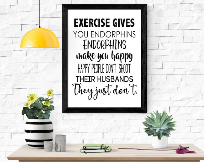 Funny Gym Poster Gym Quote Wall Art Exercise Picture Home - Etsy
