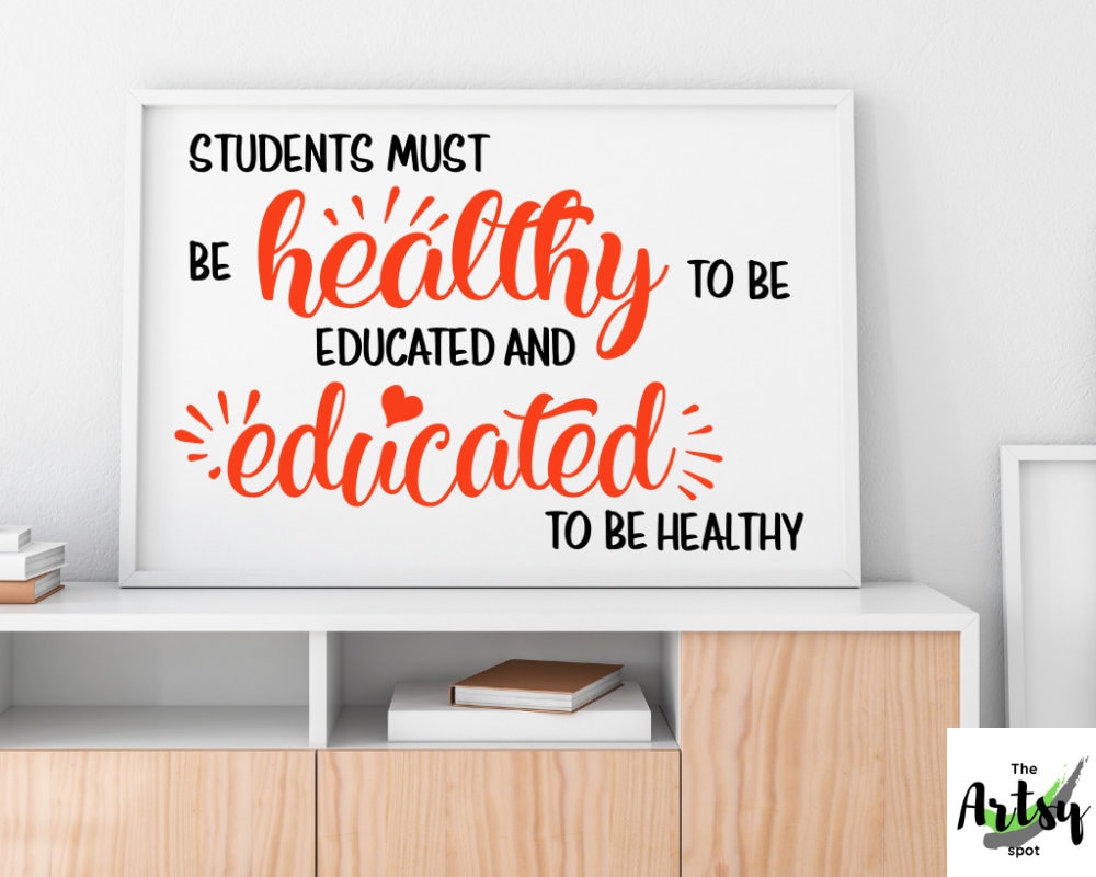 Students Must Be Healthy to Be Educated Poster Classroom - Etsy