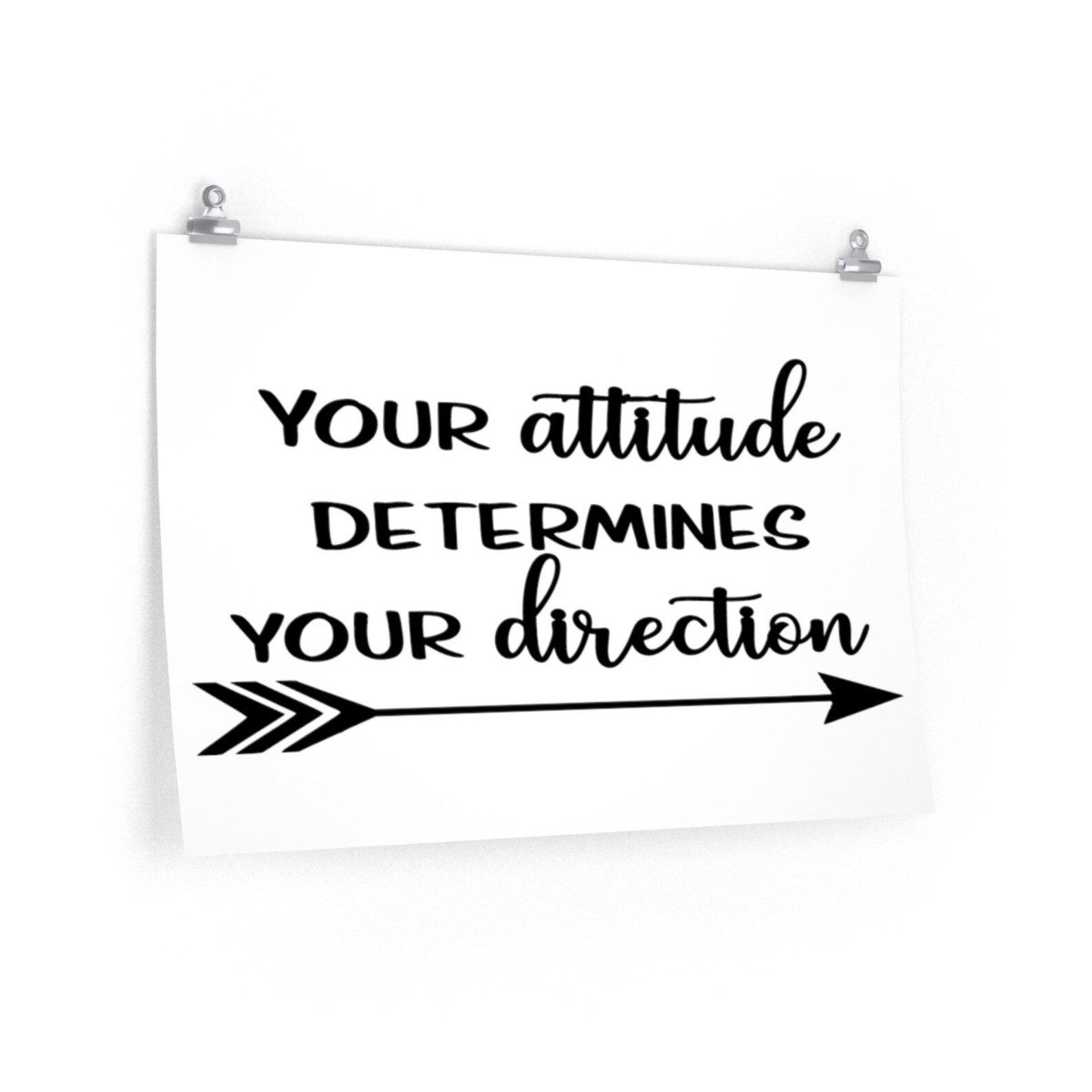 Your Attitude Determines Your Direction Poster, Attitude Wall Print ...