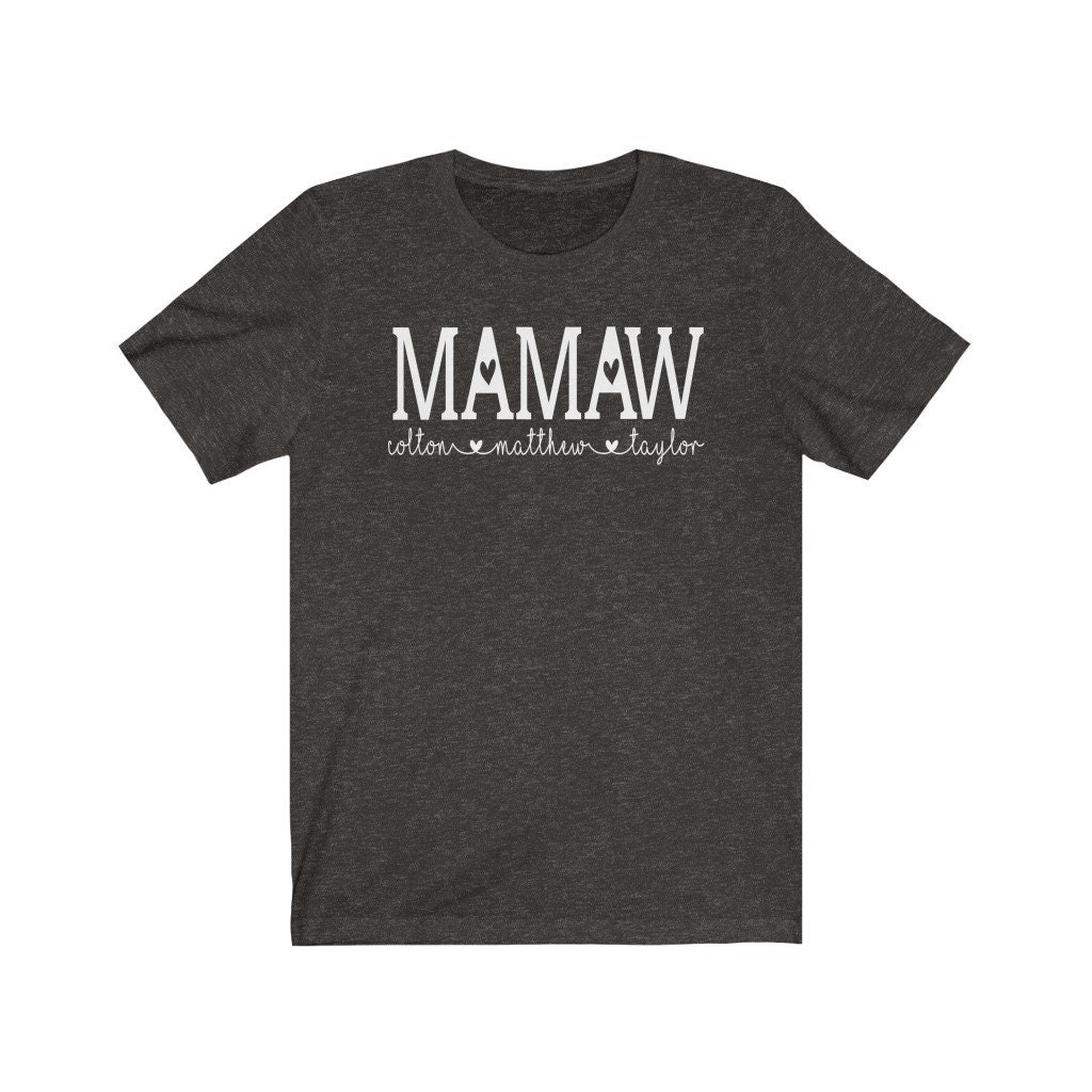 Mamaw Shirt With Grandkids Names, Custom Mamaw Shirt, Gift for Mamaw ...