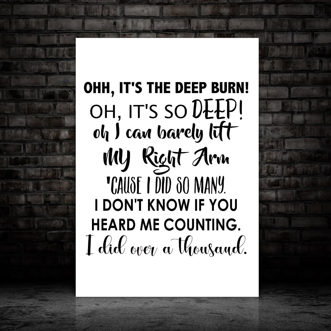 Anchorman Quote Oh It's the Deep Burn Print Exercise - Etsy