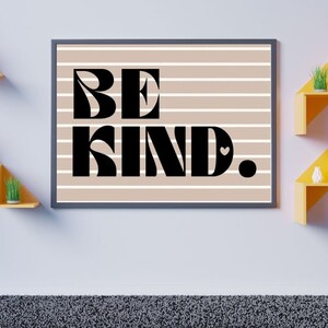 Be Kind Poster Cute Trendy Retro Poster for School Hippie Be - Etsy