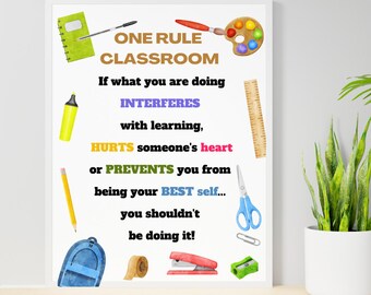 One Rule Poster - Etsy