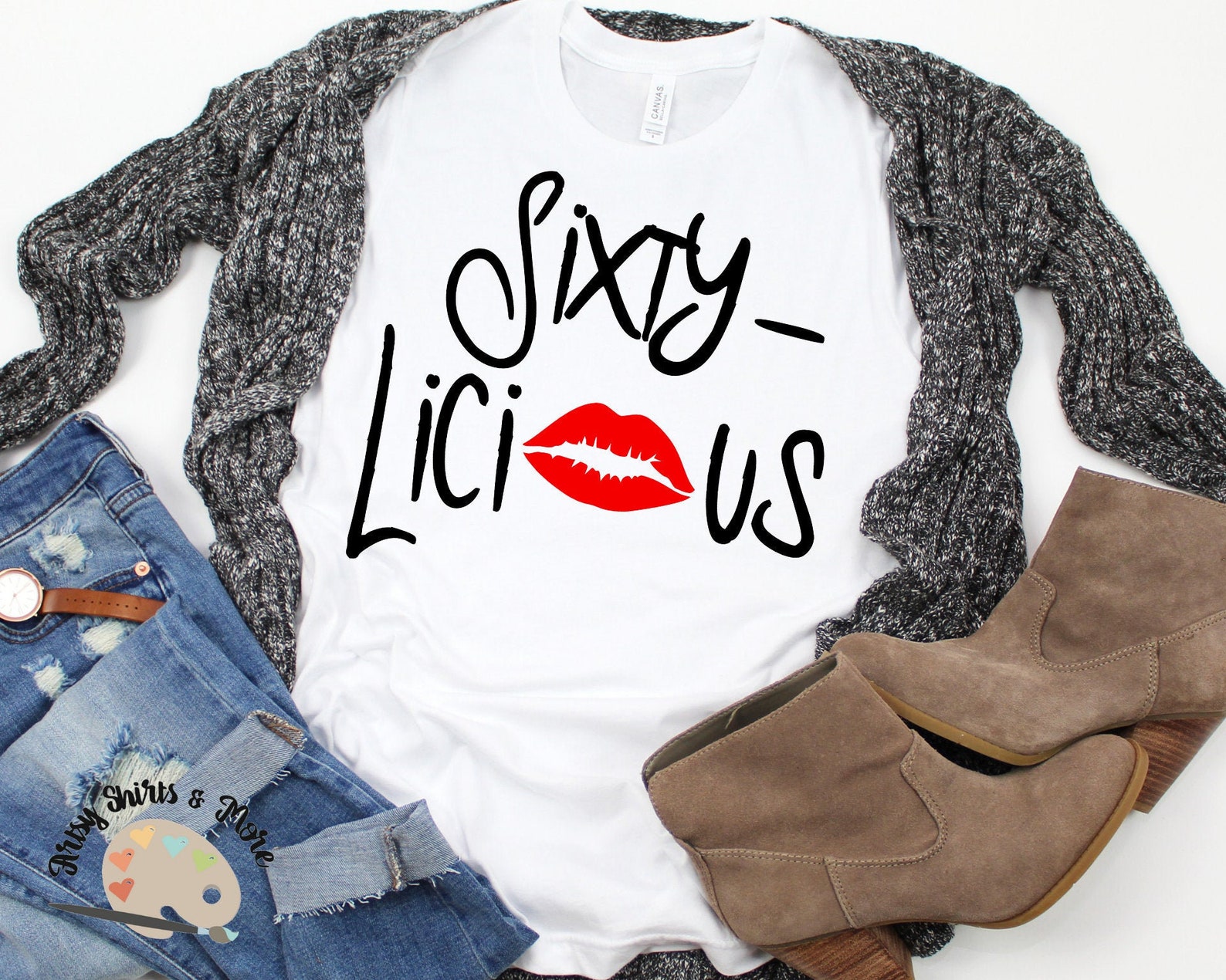 Sixty-licious Shirt 60th Birthday Shirt 60th Birthday Gift - Etsy