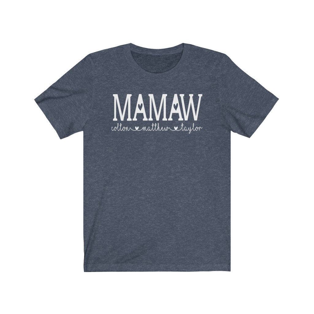Mamaw Shirt With Grandkids Names Custom Mamaw Shirt Gift for | Etsy