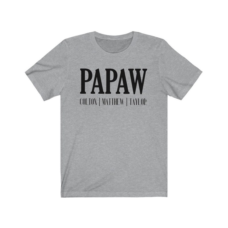 Papaw Shirt With Kid's Names Custom Papaw Shirt Gift for - Etsy