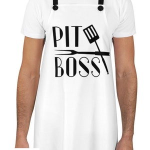 Pit Boss Apron, BBQ Apron, Man's BBQ Gift, BBQ Master Apron, Men's Bbq ...