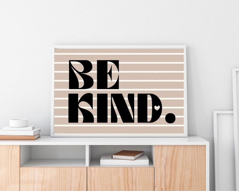 Be Kind Poster Cute Trendy Retro Poster for School Hippie Be - Etsy