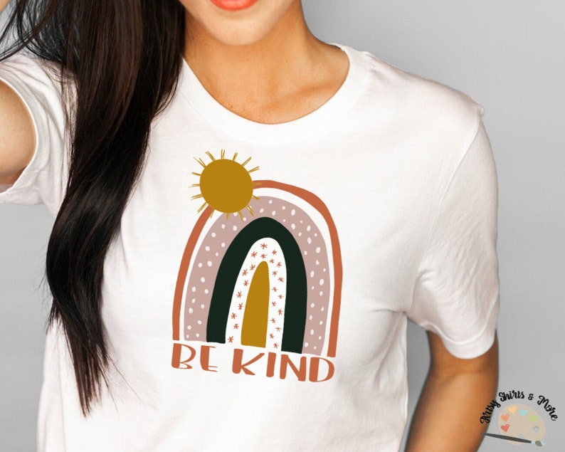 Be Kind shirt Be Kind rainbow shirt neutral rainbow shirt | Etsy