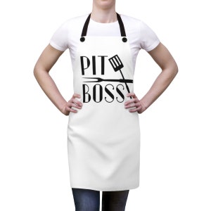 Pit Boss Apron, BBQ Apron, Man's BBQ Gift, BBQ Master Apron, Men's Bbq ...