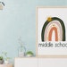 Neutral Rainbow Poster, Middle School Wall Art Print, Middle School ...