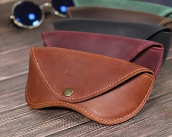 Leather glasses case | Etsy
