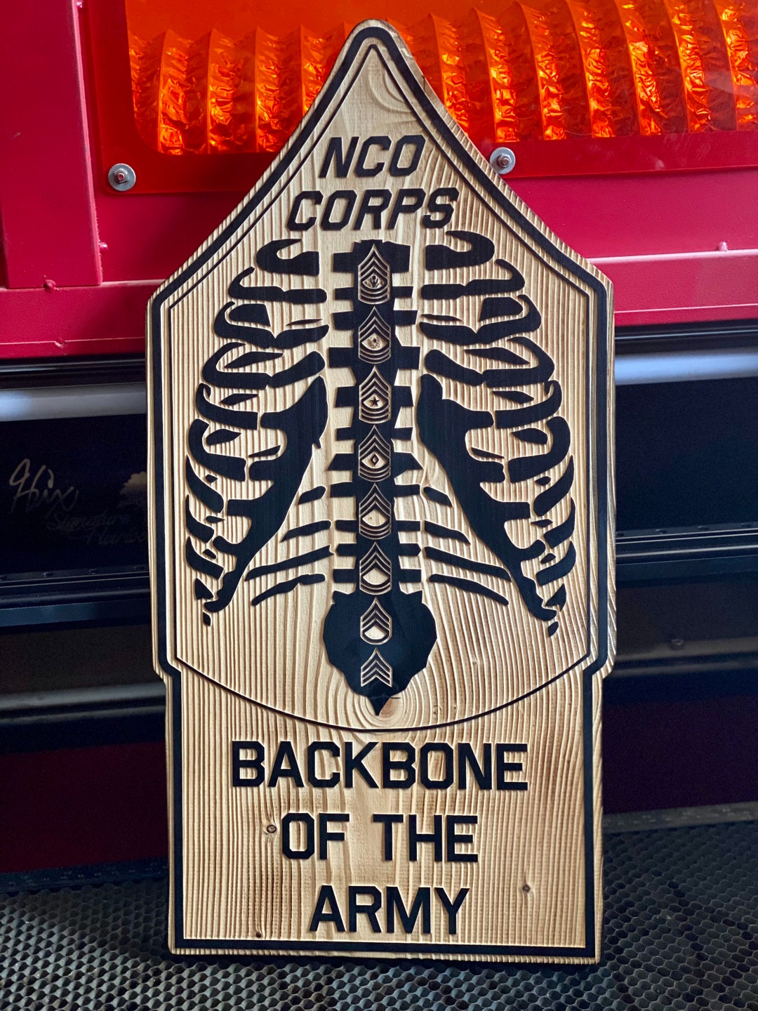 Noncommissioned Officer Backbone Plaque • NCO Military Gift • Army NCO ...