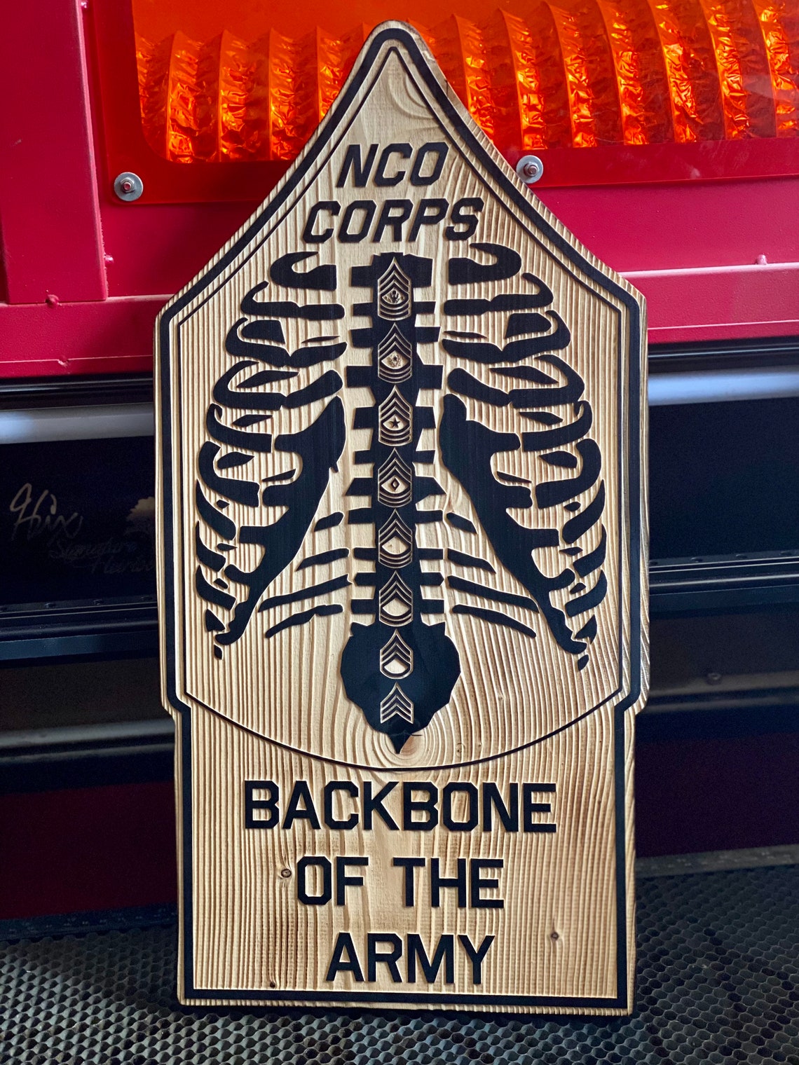 Backbone - Noncommissioned Officer Plaque Backbone of the Army - Etsy