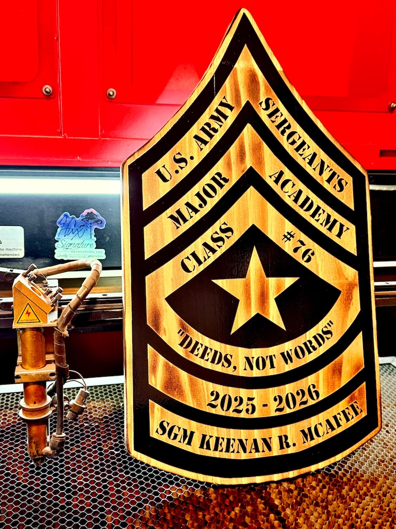 Personalized US Army Sergeant Major Academy Plaque • SGM Graduation ...