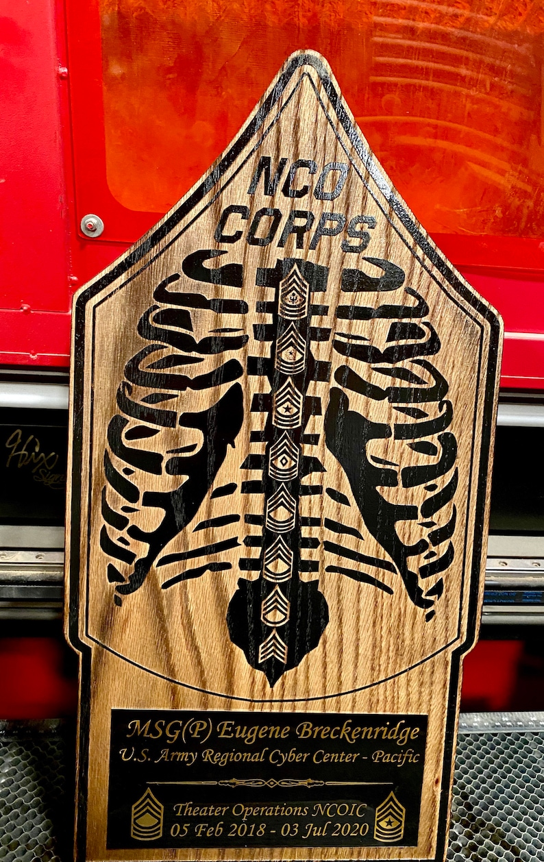 Noncommissioned Officer Backbone Plaque • NCO Military Gift • Army NCO ...