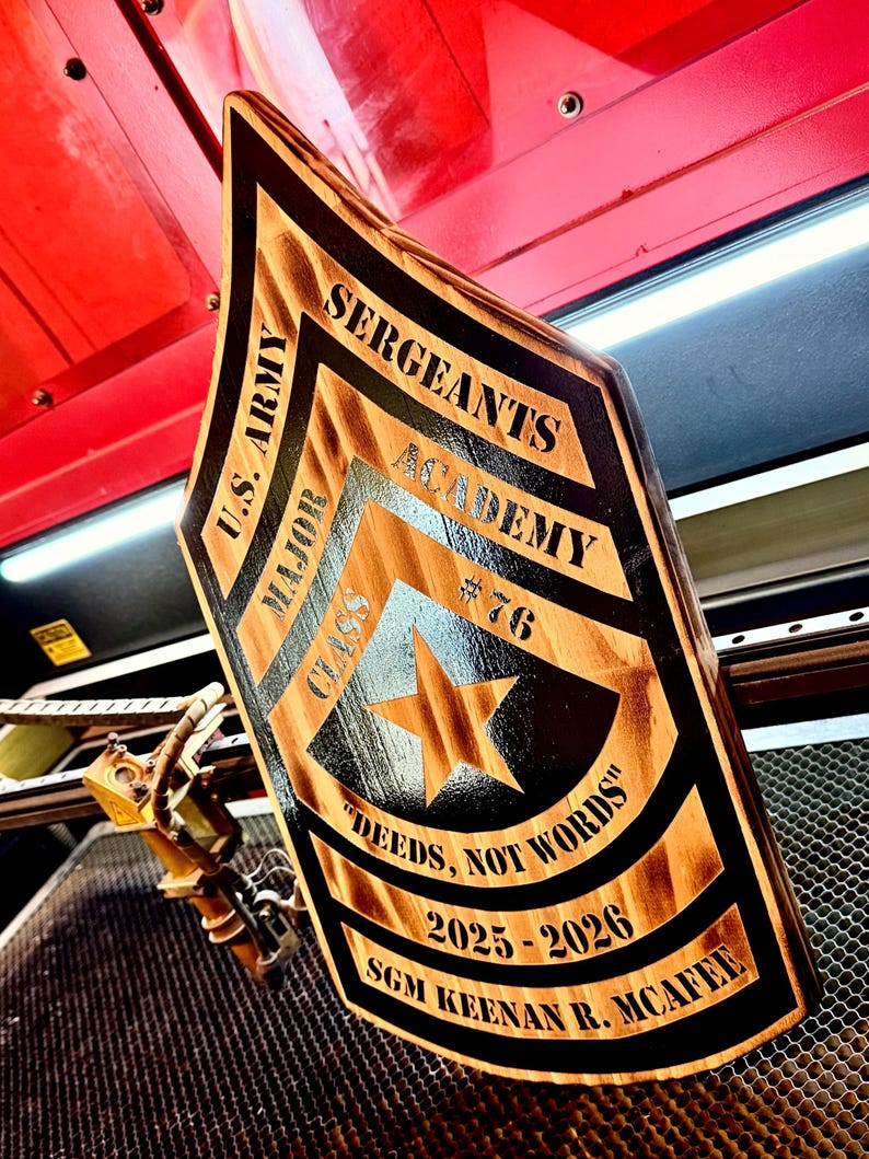 Personalized US Army Sergeant Major Academy Plaque • SGM Graduation ...