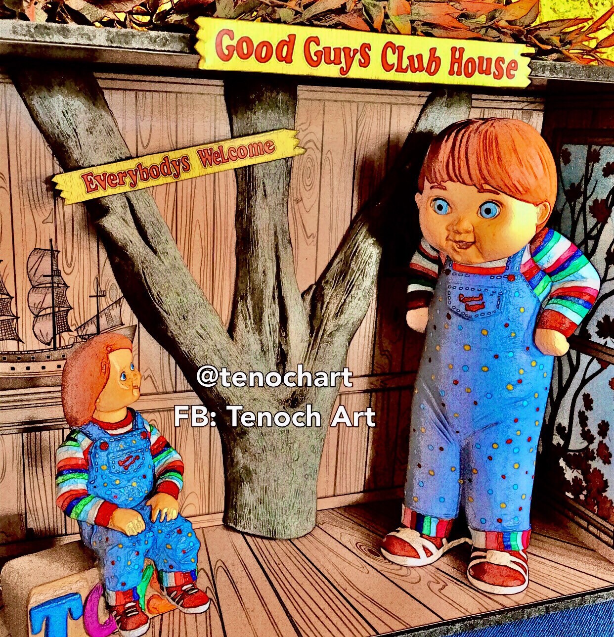 Good Guy Doll Club House Chucky Diorama - Etsy Hong Kong