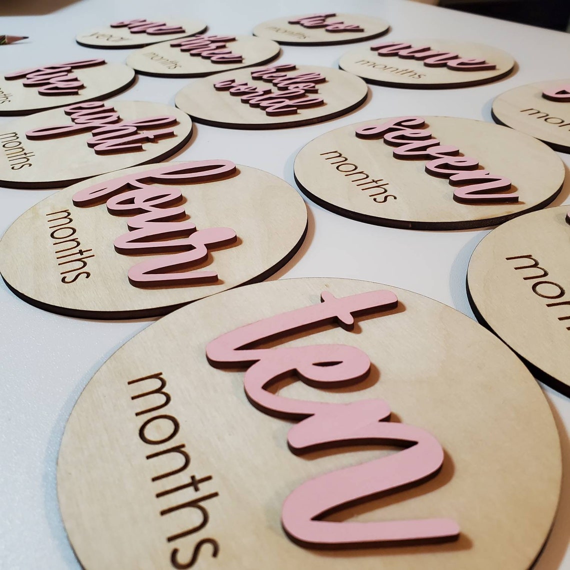 Wooden Milestone Rounds Photo Props Baby Milestones | Etsy