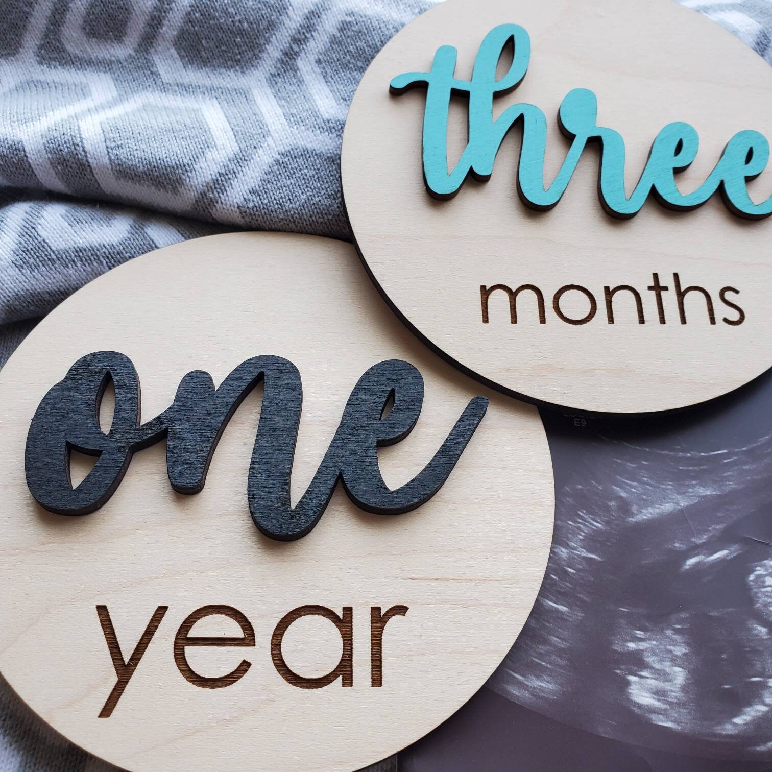 Wooden Milestone Rounds Photo Props Baby Milestones | Etsy