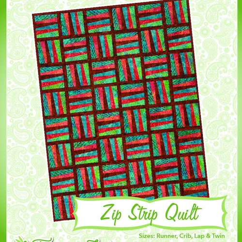 Digital Zip Strip Quilt Fun & Done Quilting Quilting - Etsy