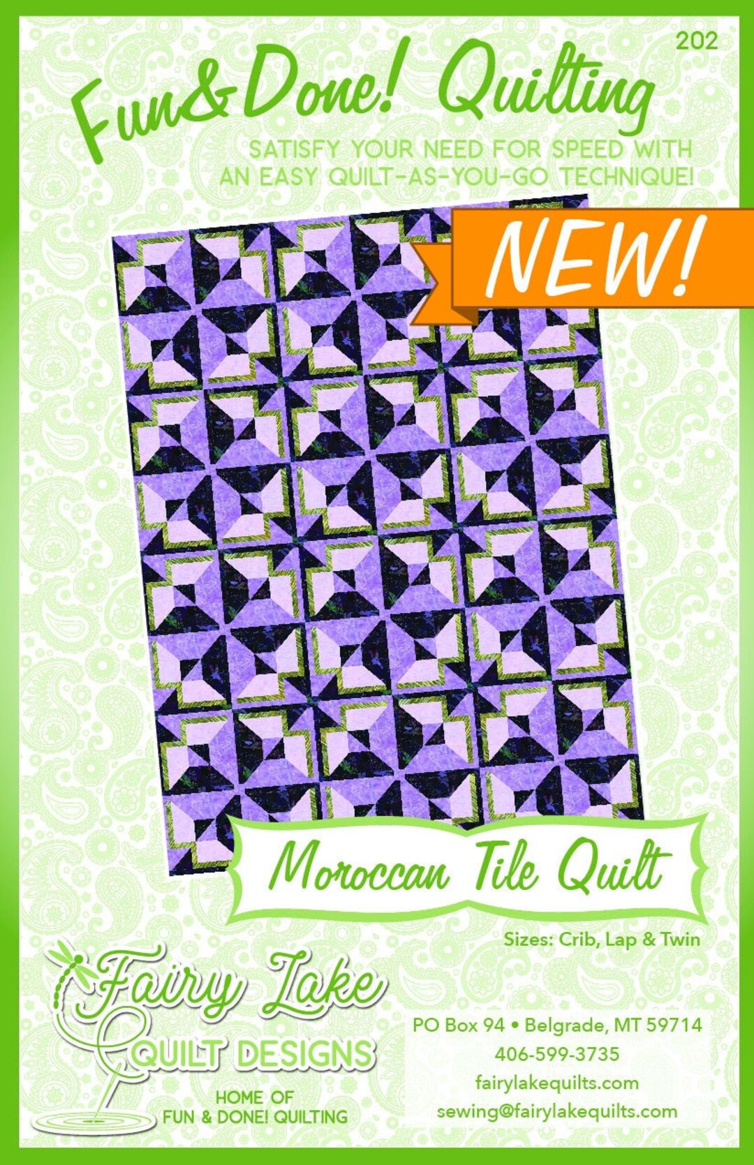 Moroccan Tile Quilt Fun & Done Quilting Quilting Pattern Quilt as You ...