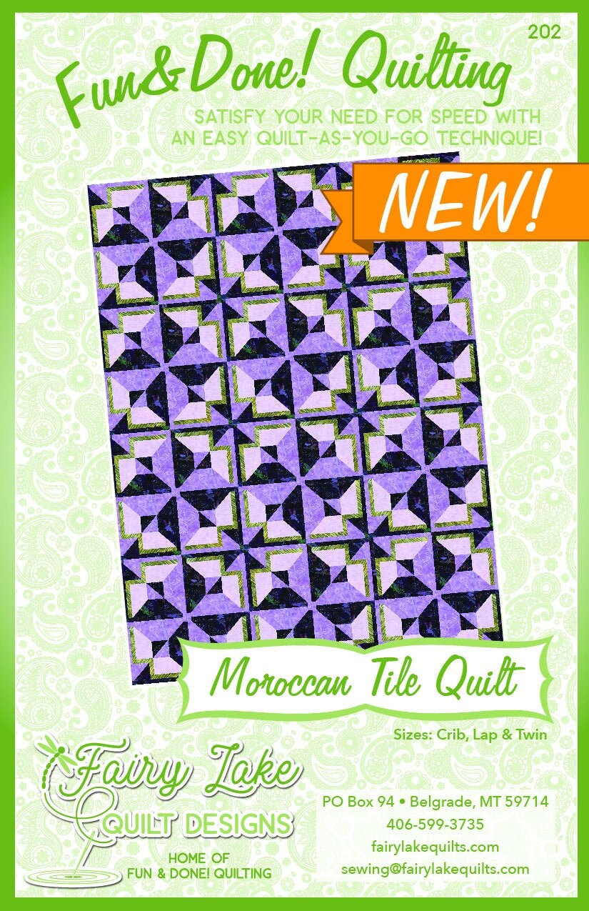 Moroccan Tile Quilt Fun & Done Quilting Quilting Pattern Quilt as You ...