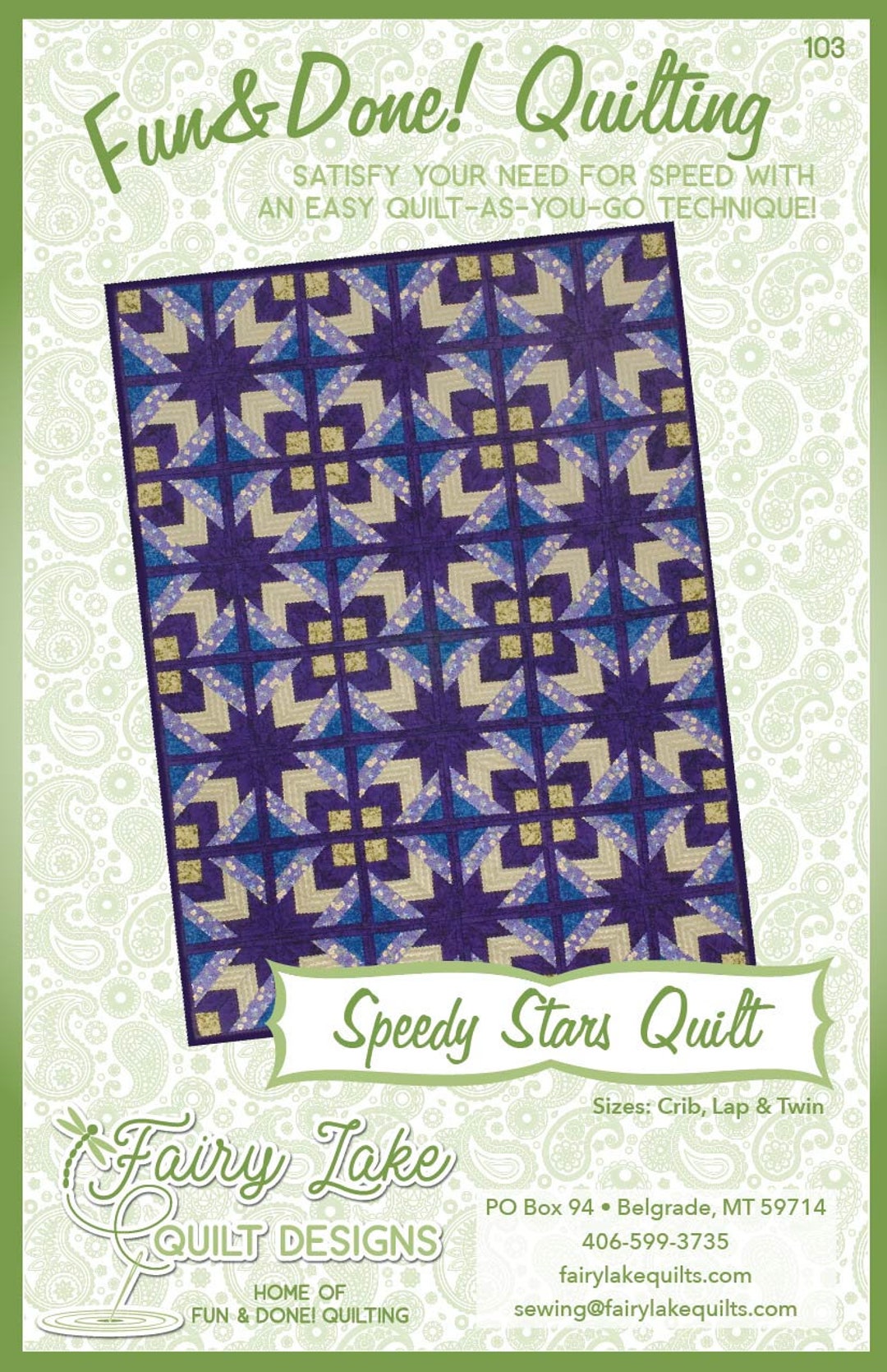 Speedy Stars Quilt - Fun & Done Quilting - Quilting Pattern - Quilt as ...