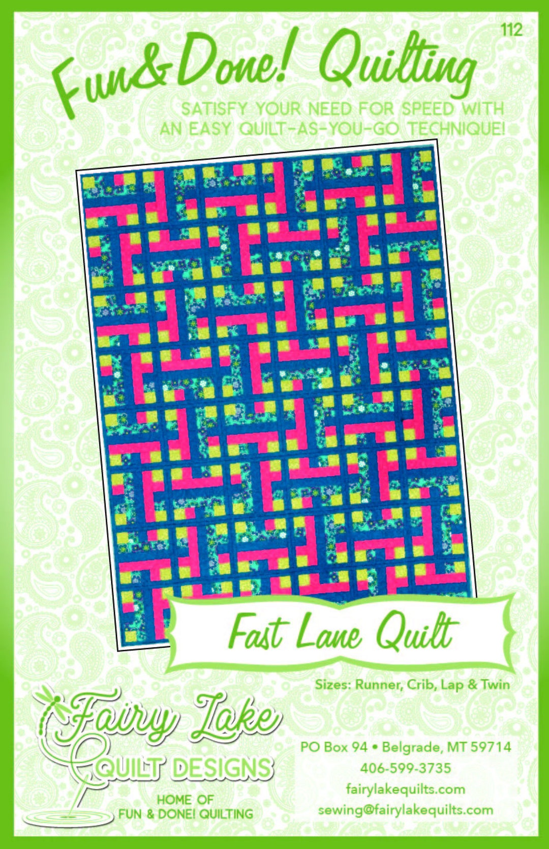 Digital Fast Lane Quilt - Fun & Done Quilting - Quilt Pattern - Quilt ...