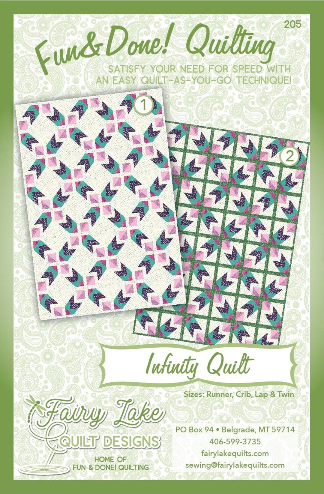 Infinity Quilt Pattern - Fun & Done Quilting - Quilt as You Go - Fairy ...