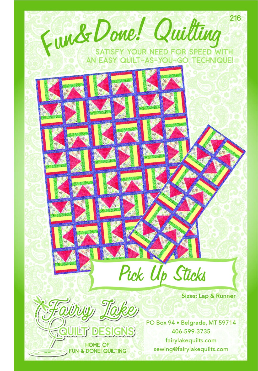 Digital Pick up Sticks - Fun & Done Quilting - Quilt Pattern - Quilt as ...