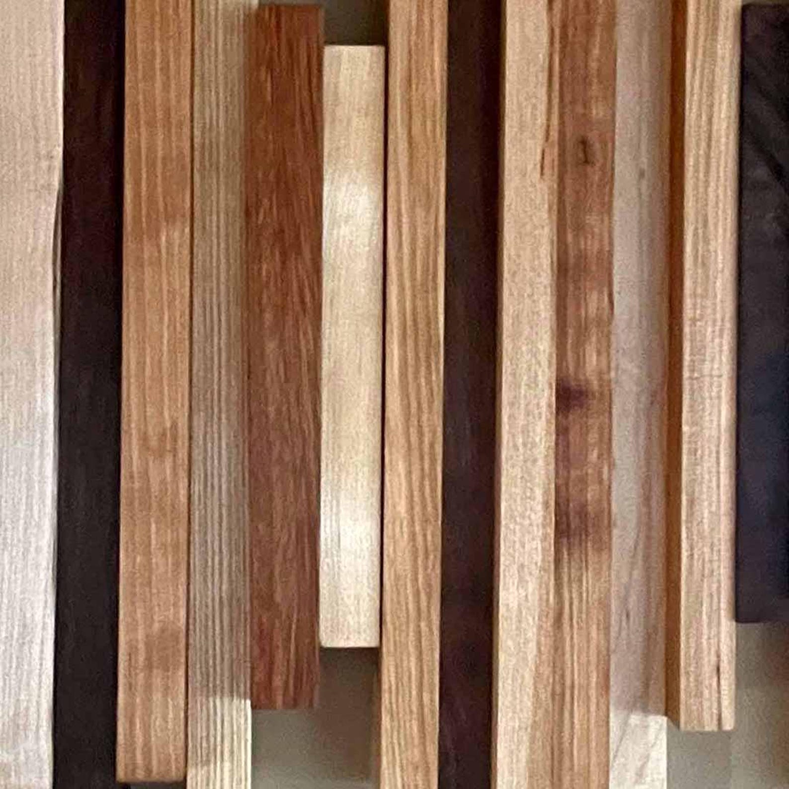 Staggered Wood Wall Artwork, Slat Panel Art, Home Decor, Mid-century ...