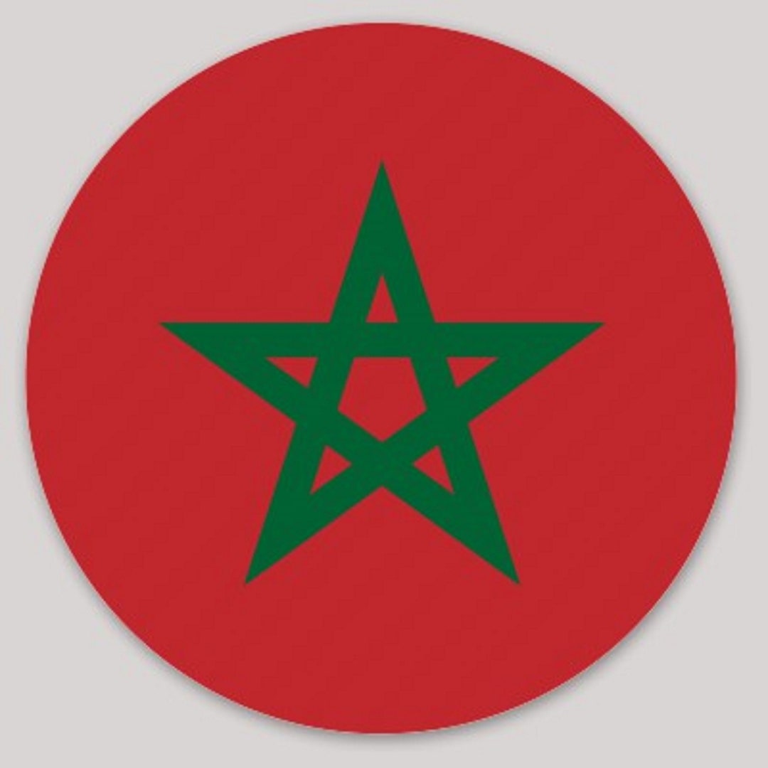 4" MOORISH FLAG Bumper/window Sticker 4 Inch Circle - Etsy
