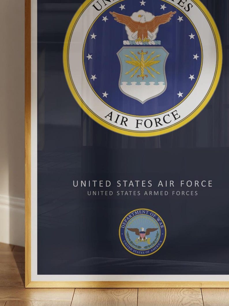 United States Air Force Poster – Minimalist Military Aviation Art, USAF ...
