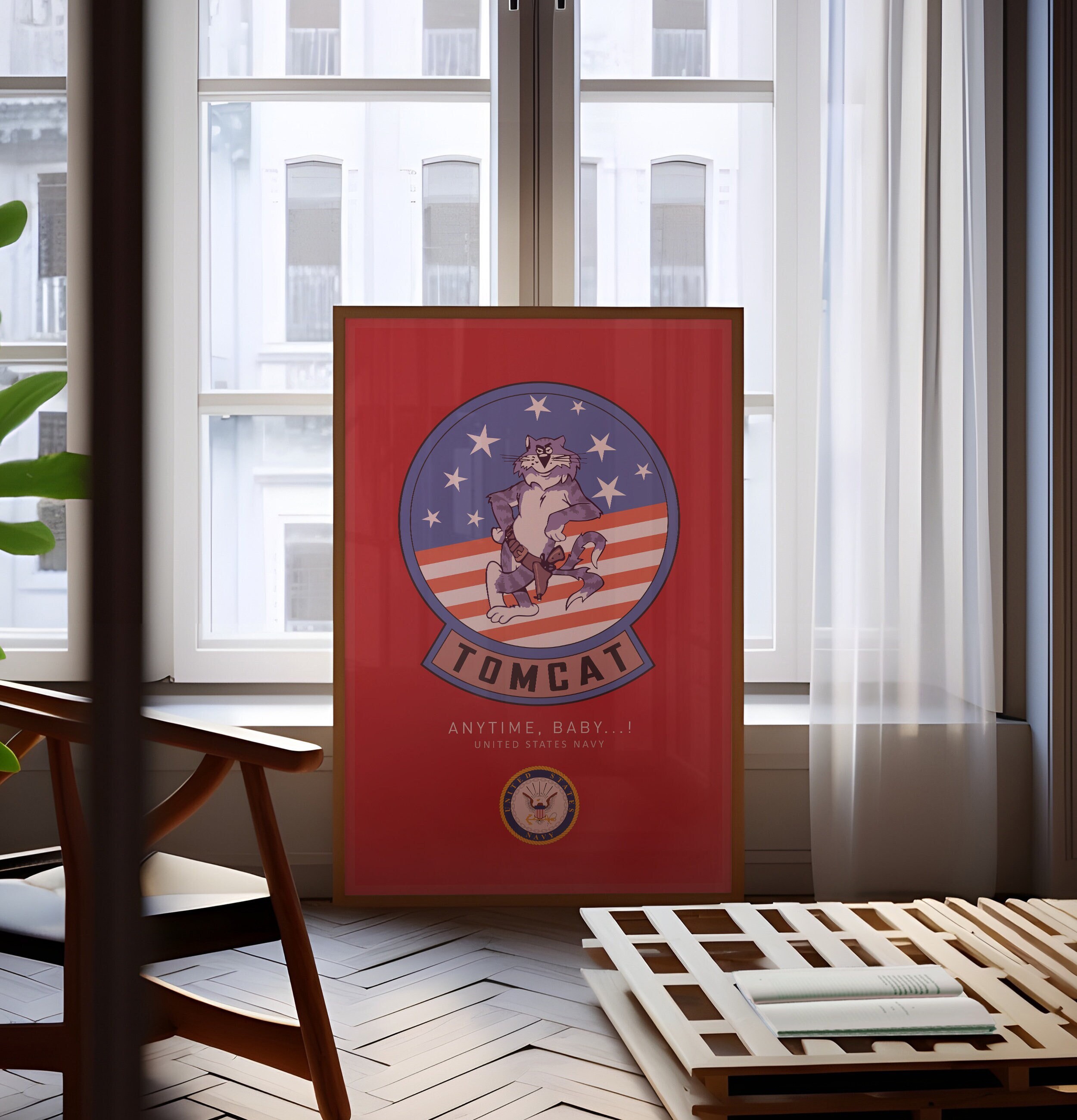 NAVY F-14 Tomcat Patch Poster, Art, Minimalist, Wall Art, Air Force ...