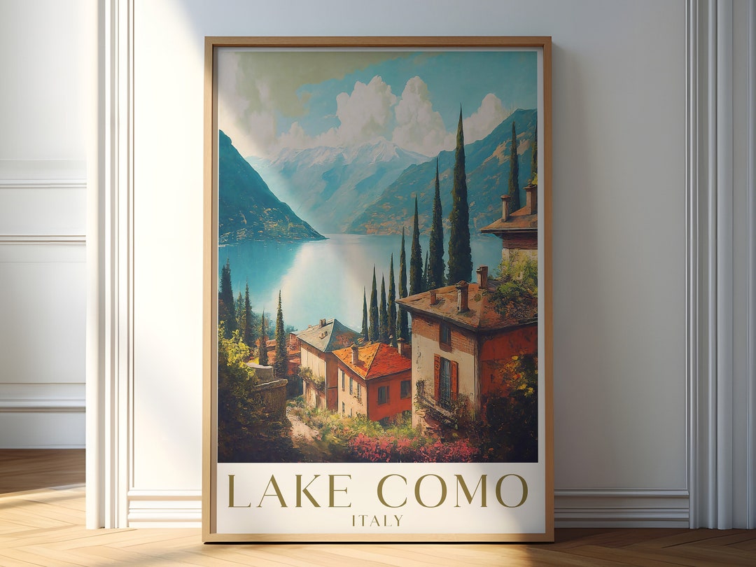 Lake Como Poster - Stunning Italian Landscape Artwork With Serene ...