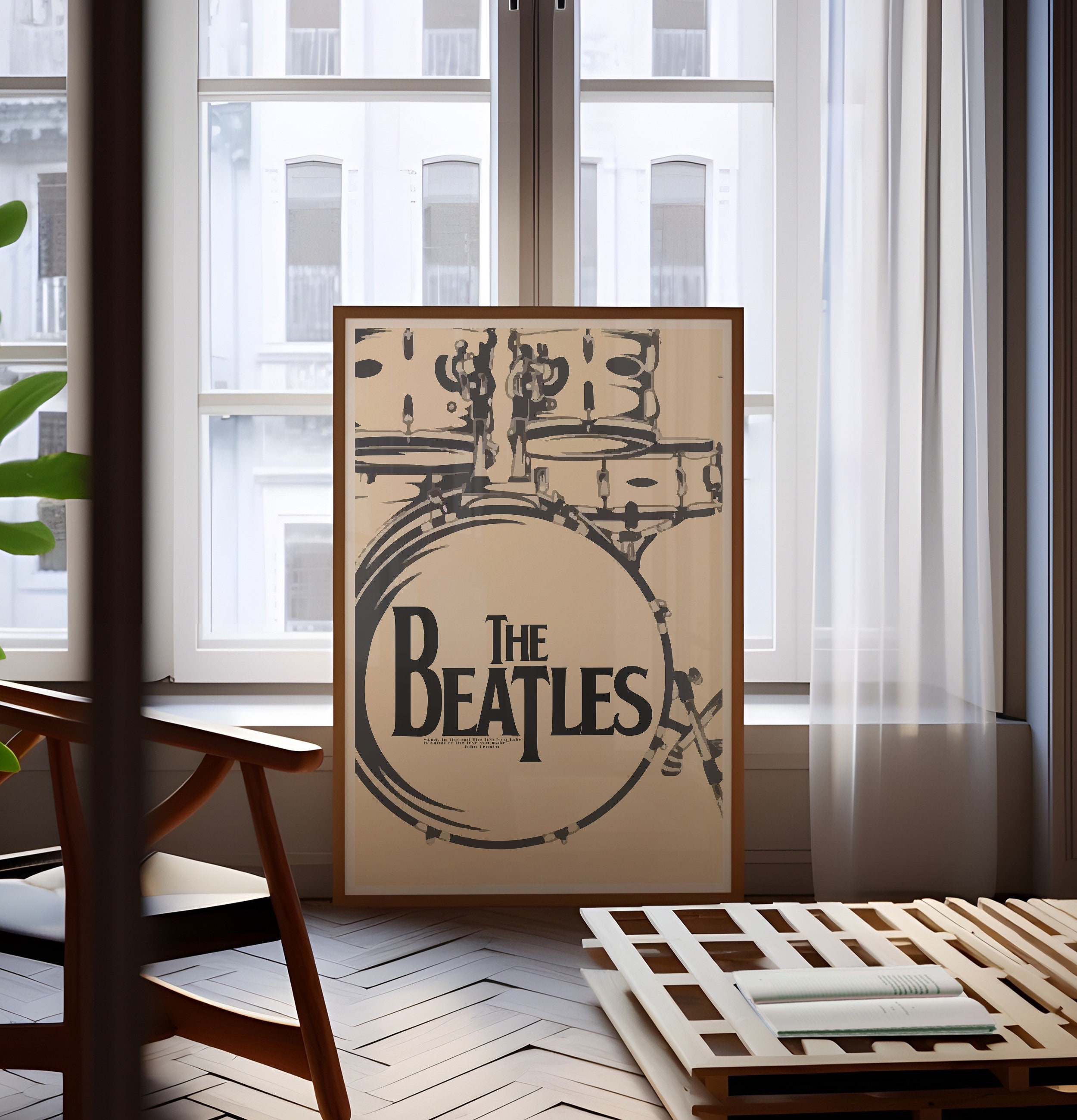 The Beatles Drum Set Print The Beatles Art The Beatles Art Poster Rock N Roll Music Band