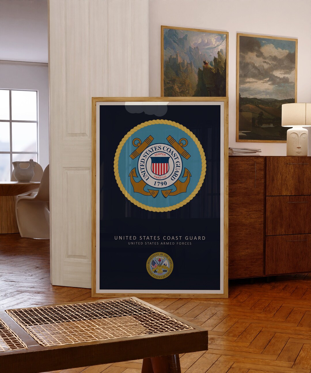 United States Coast Guard Poster, Art, Minimalist, Wall Art, Us Navy ...