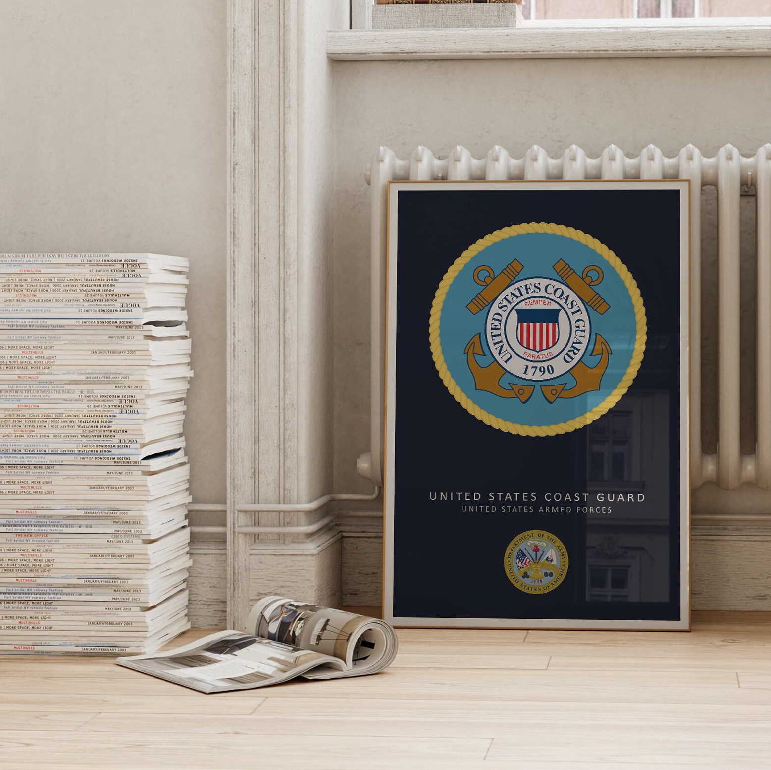 United States Coast Guard Poster, Art, Minimalist, Wall Art, Us Navy ...