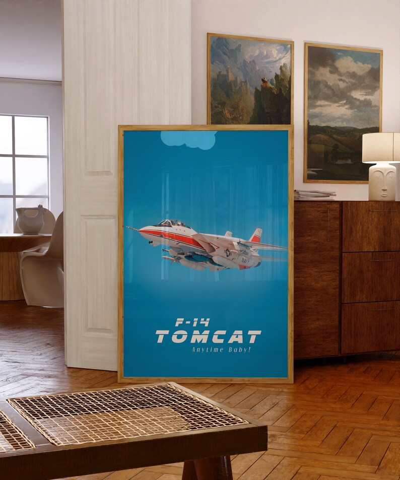 F-14 Tomcat Poster, Aviation Art, Military, Navy, Aircraft Carrier ...
