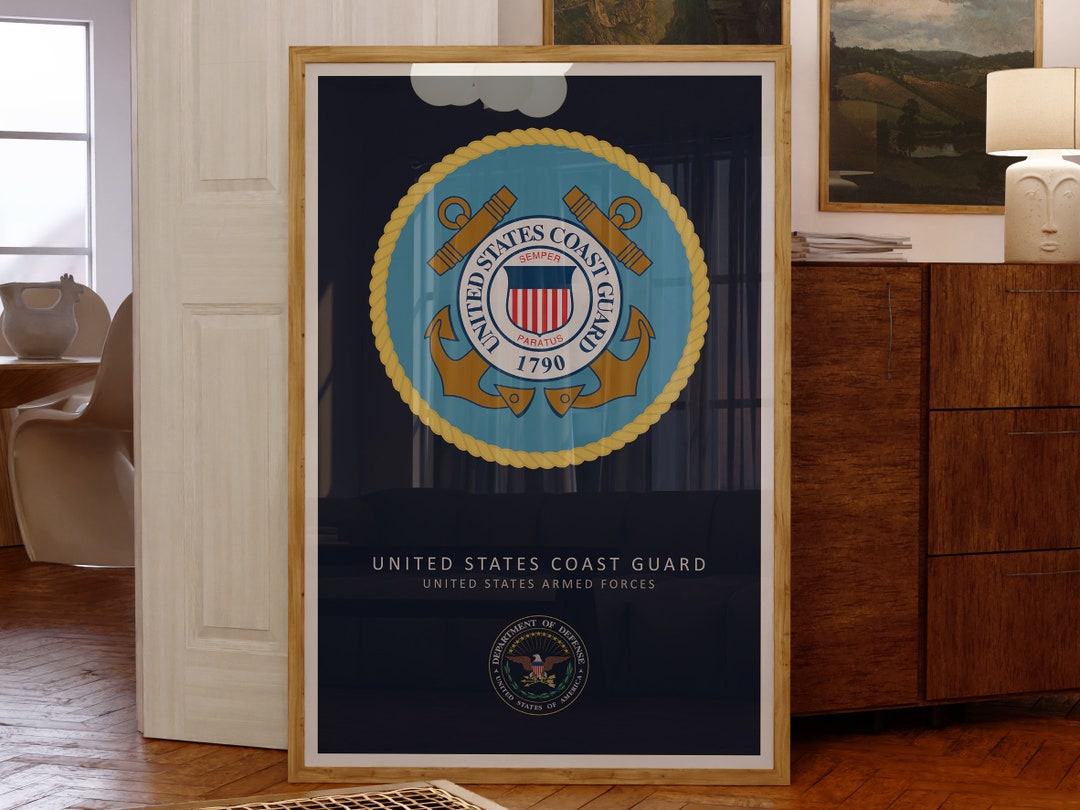 United States Coast Guard Poster, Art, Minimalist, Wall Art, Us Navy ...