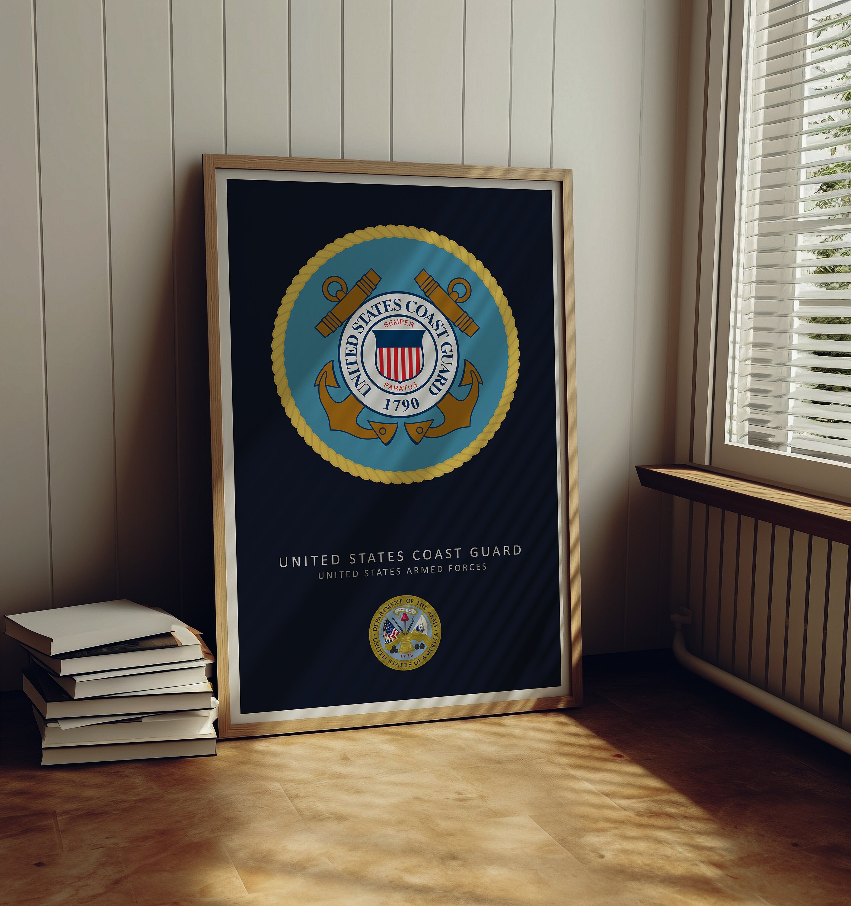 United States Coast Guard Poster, Art, Minimalist, Wall Art, Us Navy ...