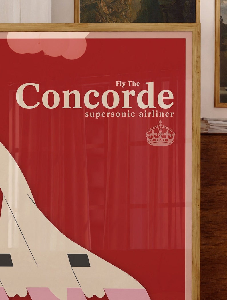 Concorde Poster, Art, Minimalist, Wall Art, Aviation, Concorde ...