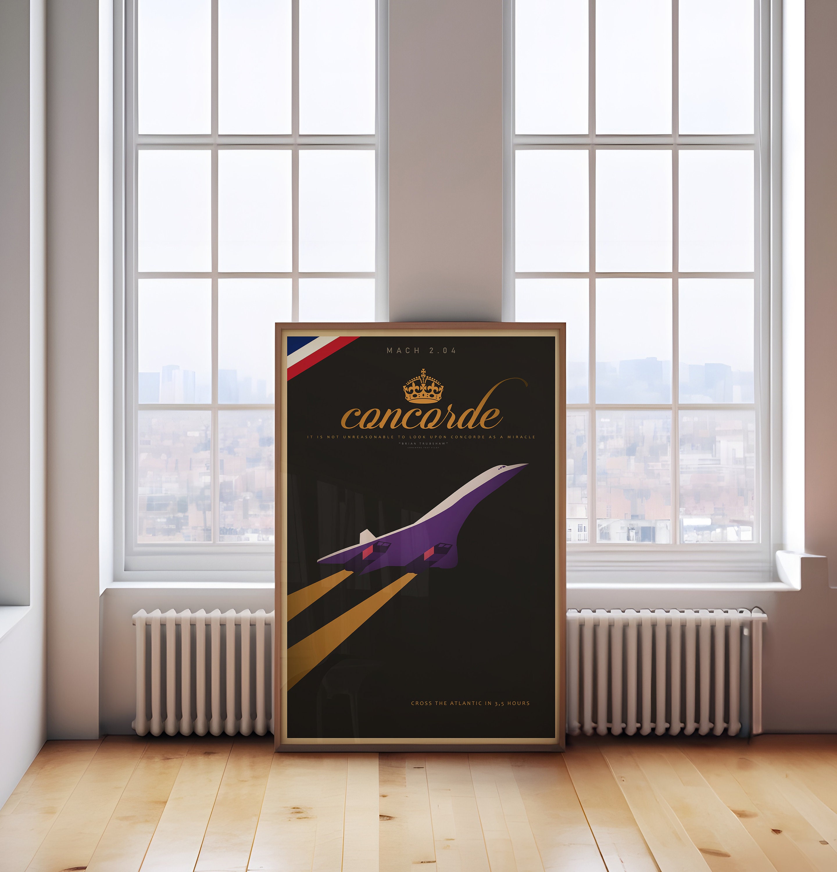 Concorde Poster, Aviation Art Print, Concorde Wall Art, Airliner Jet ...