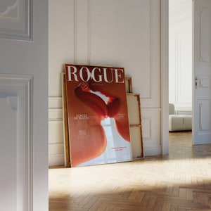 Rogue Magazine Black Cover Poster, 70s, Vintage, High Heels Poster ...