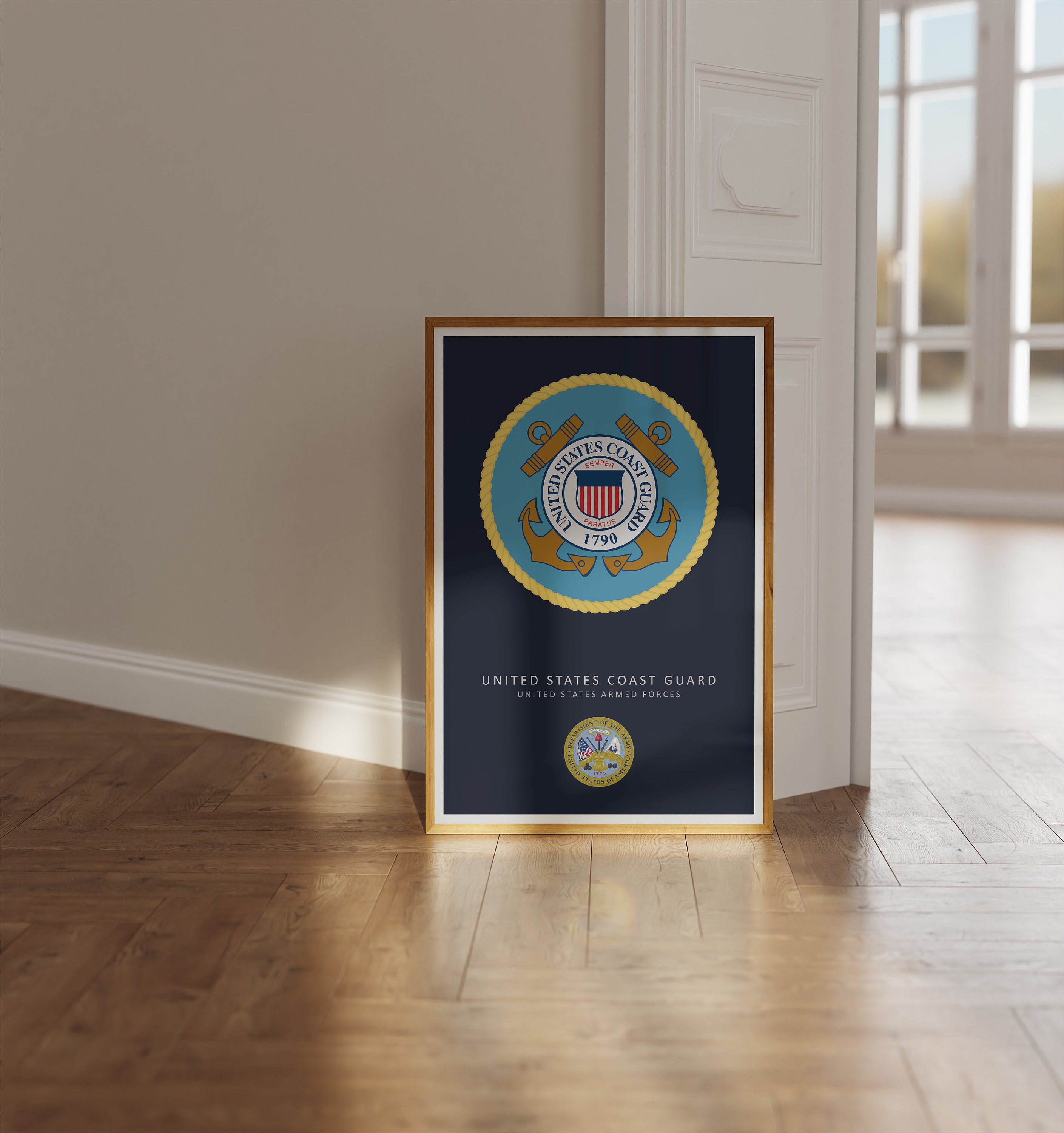 United States Coast Guard Poster, Art, Minimalist, Wall Art, Us Navy ...