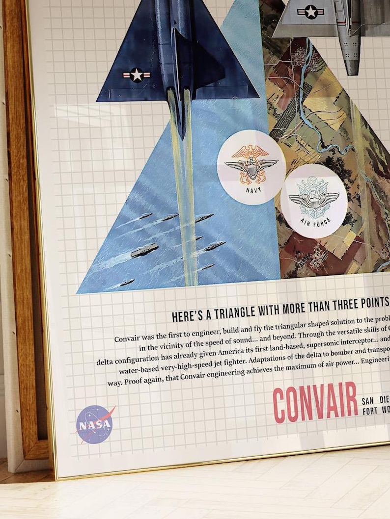 Cold War Era Convair Jet Poster Set – Historic Military Aircraft Prints ...