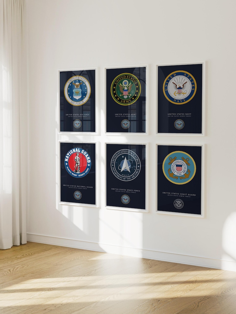 United States Armed Forces Poster Set - Etsy