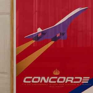 Concorde Poster, Art, Concorde Minimalist, Wall Art, Aviation, Concorde ...